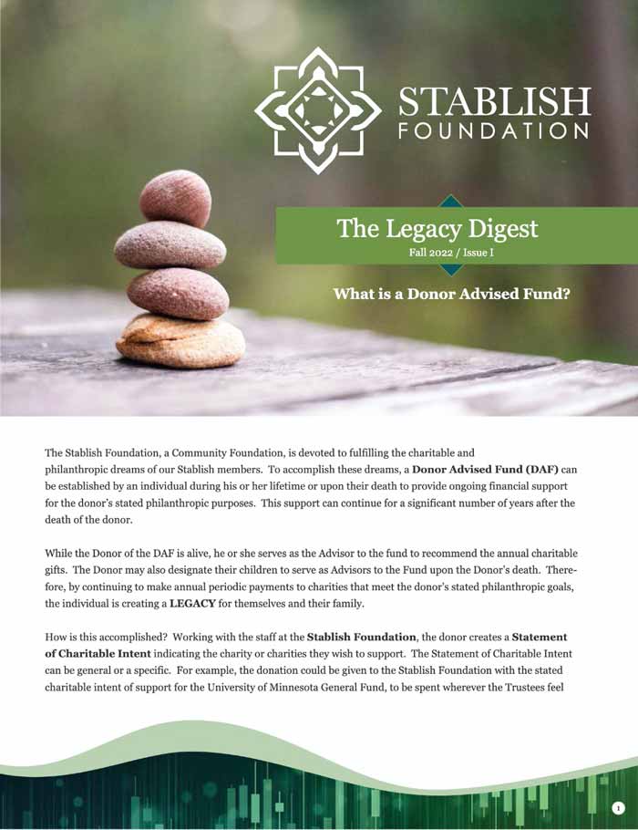 "The Legacy Digest" Fall 2022 - What is a Donor Advised Fund ...